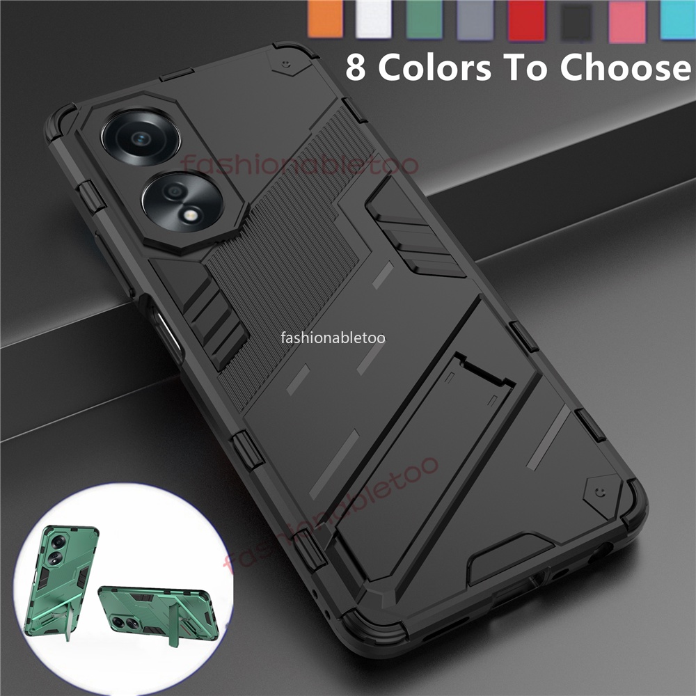 เคสโทรศัพท์มือถือแบบแข็ง กันกระแทก พร้อมที่ตั้งวาง สําหรับ Oppo A58 A58Nfc A38 A18 A78 A98 A17 K ...