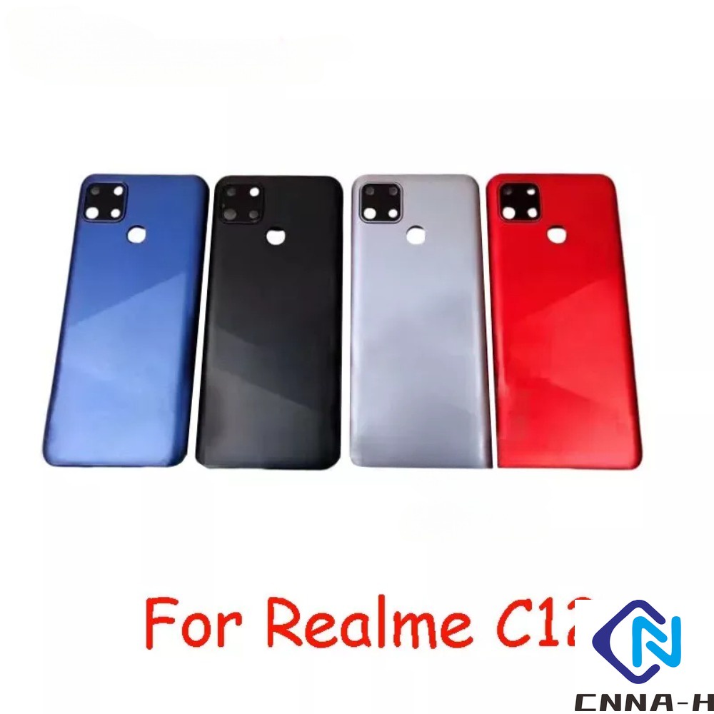 สําหรับ OPPO Realme C12 RMX2189 ฝาหลังแบตเตอรี่ด้านหลังแผงประตูกรณี ...