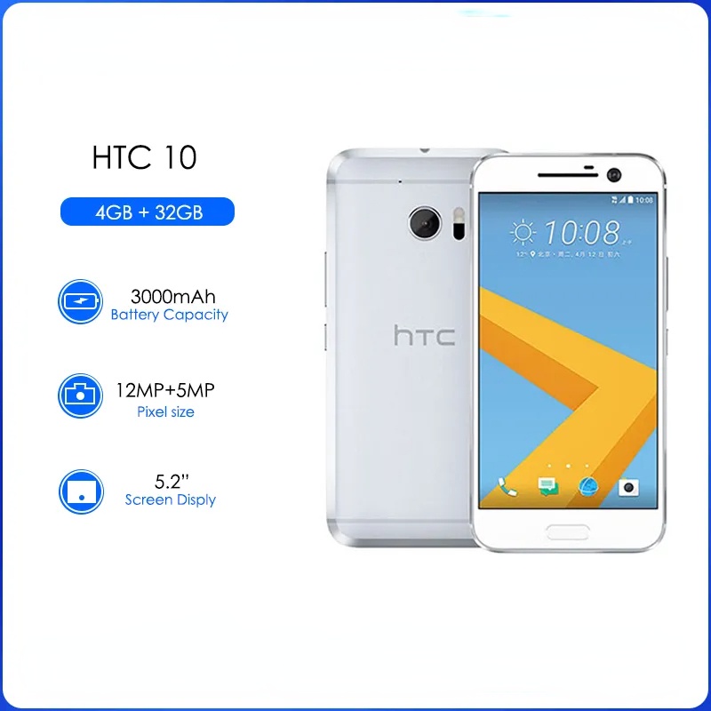 Htc 10 M10 ของแท้ Quad Core 5.2 นิ้ว 32GB ROM 4GB RAM 12.0MP LTE 4G Snapdragon NFC FDD Nano SIM ...