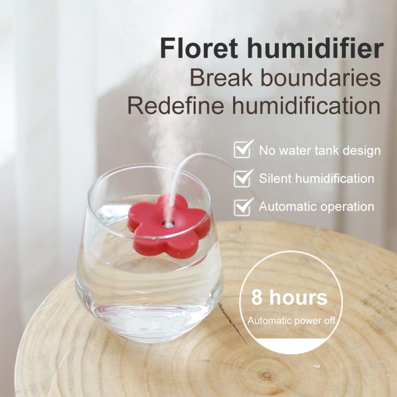 Mini Flower Humidifier แบบพกพา USB Water Mist Diffuser Air Fresher ...