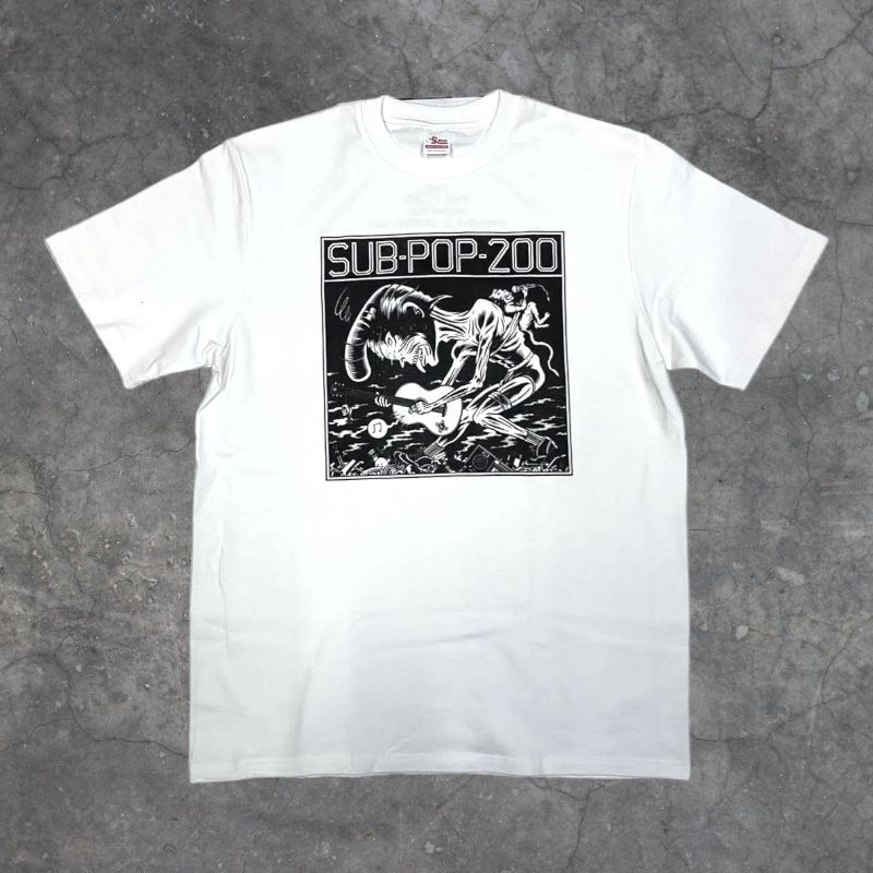 ความร้อน Kaos Band เสื้อยืด ลาย Sub Pop 200 Nirvana Kurt Cobain สไตล์ ...