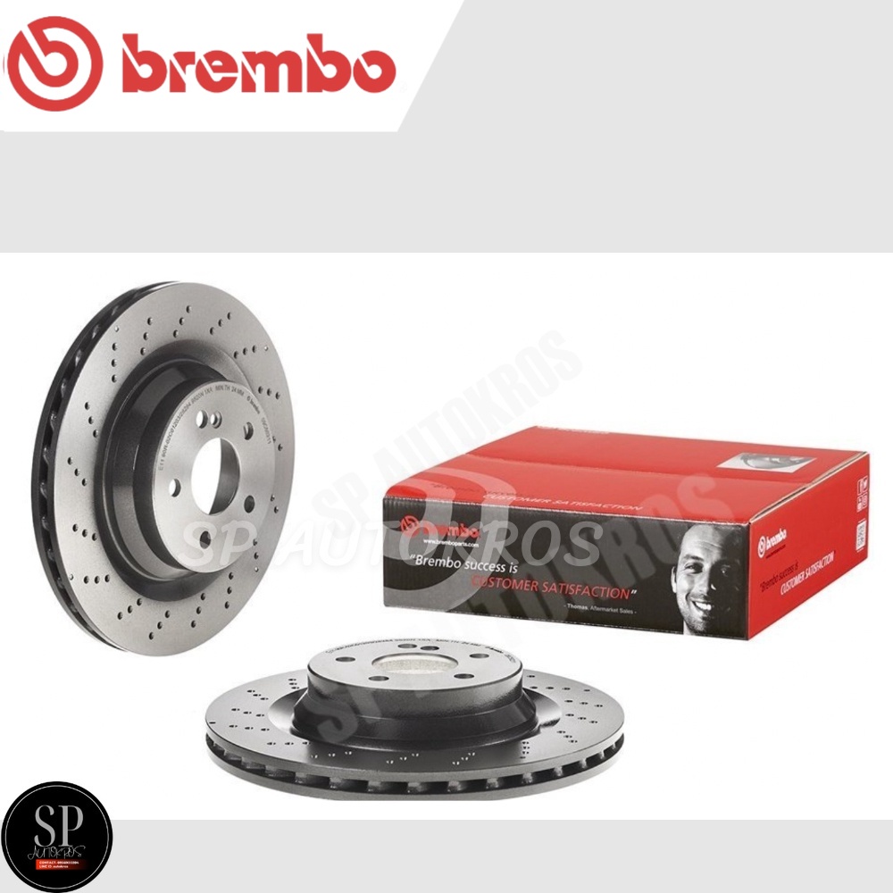 BREMBO จานเบรคหลัง (เจาะรู) BENZ E-CLASS W211 C219 55AMG (HC) '02-08 ...
