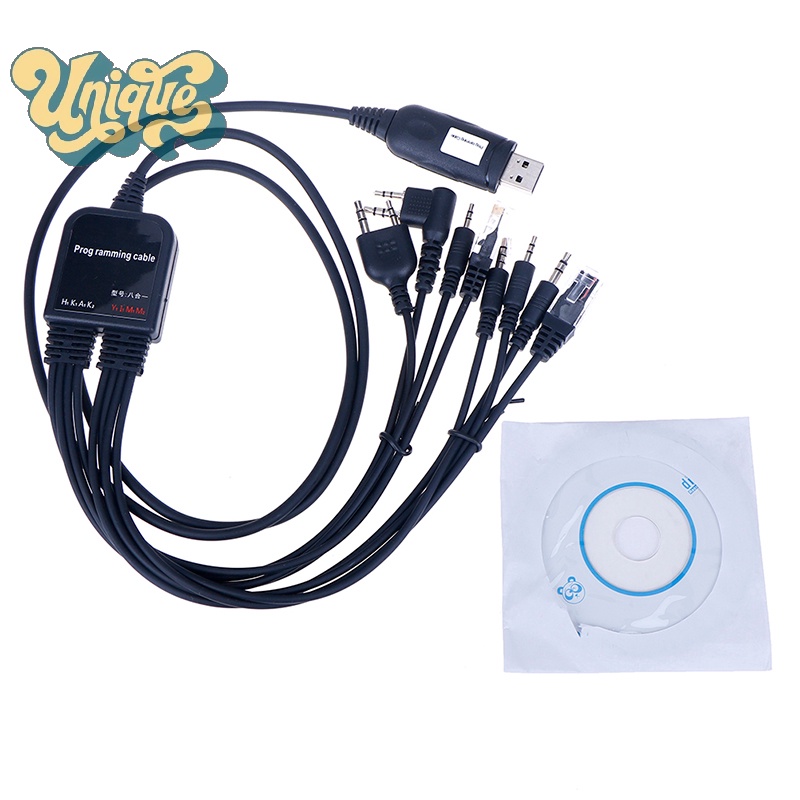 (Unique) 8 in 1 สายเคเบิลโปรแกรมมิ่ง usb สําหรับวิทยุสื่อสารในรถยนต์ ...