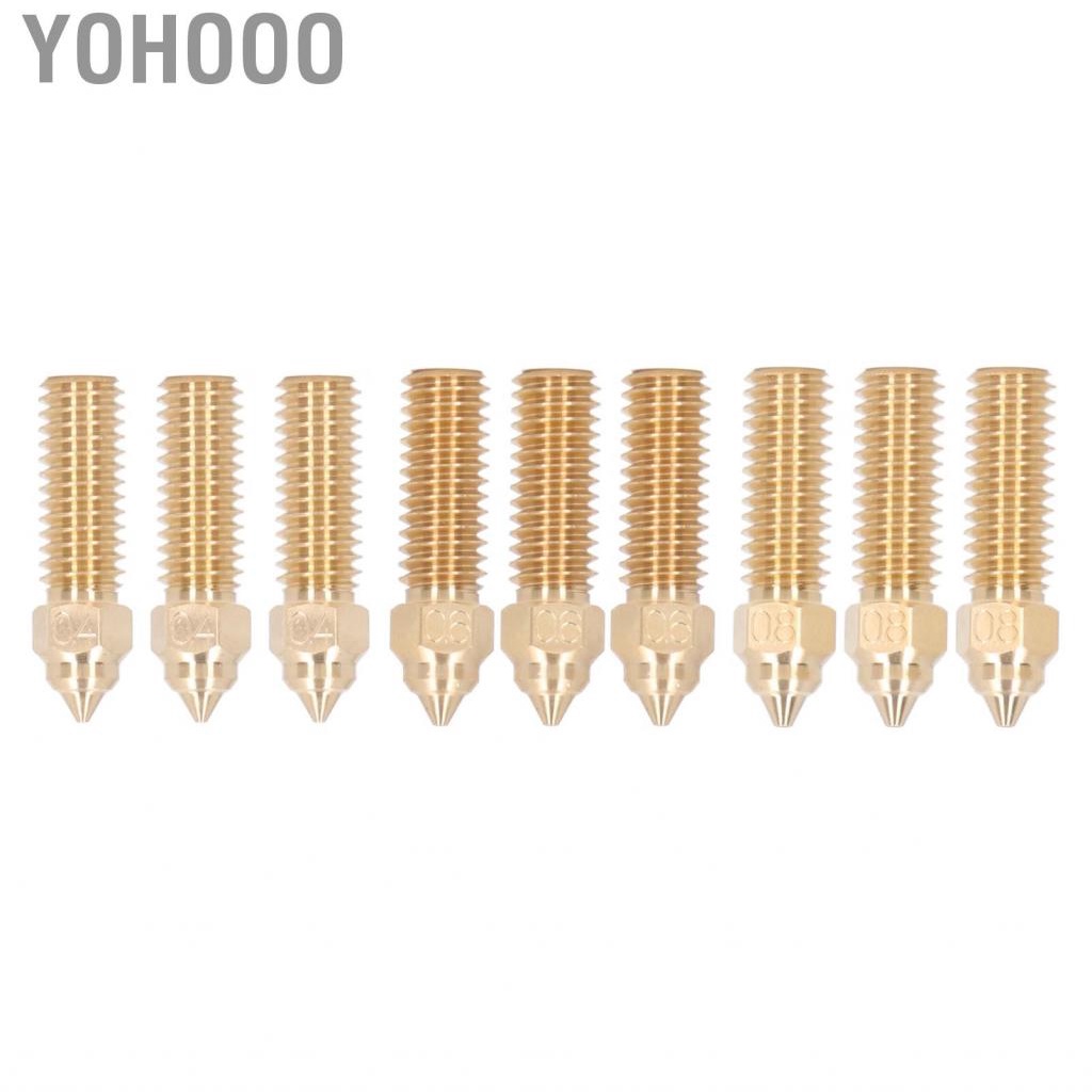Yohooo 3D Printer Nozzle Kit Extruder Nozzles 1.75 Dia Evenly Heat for ...