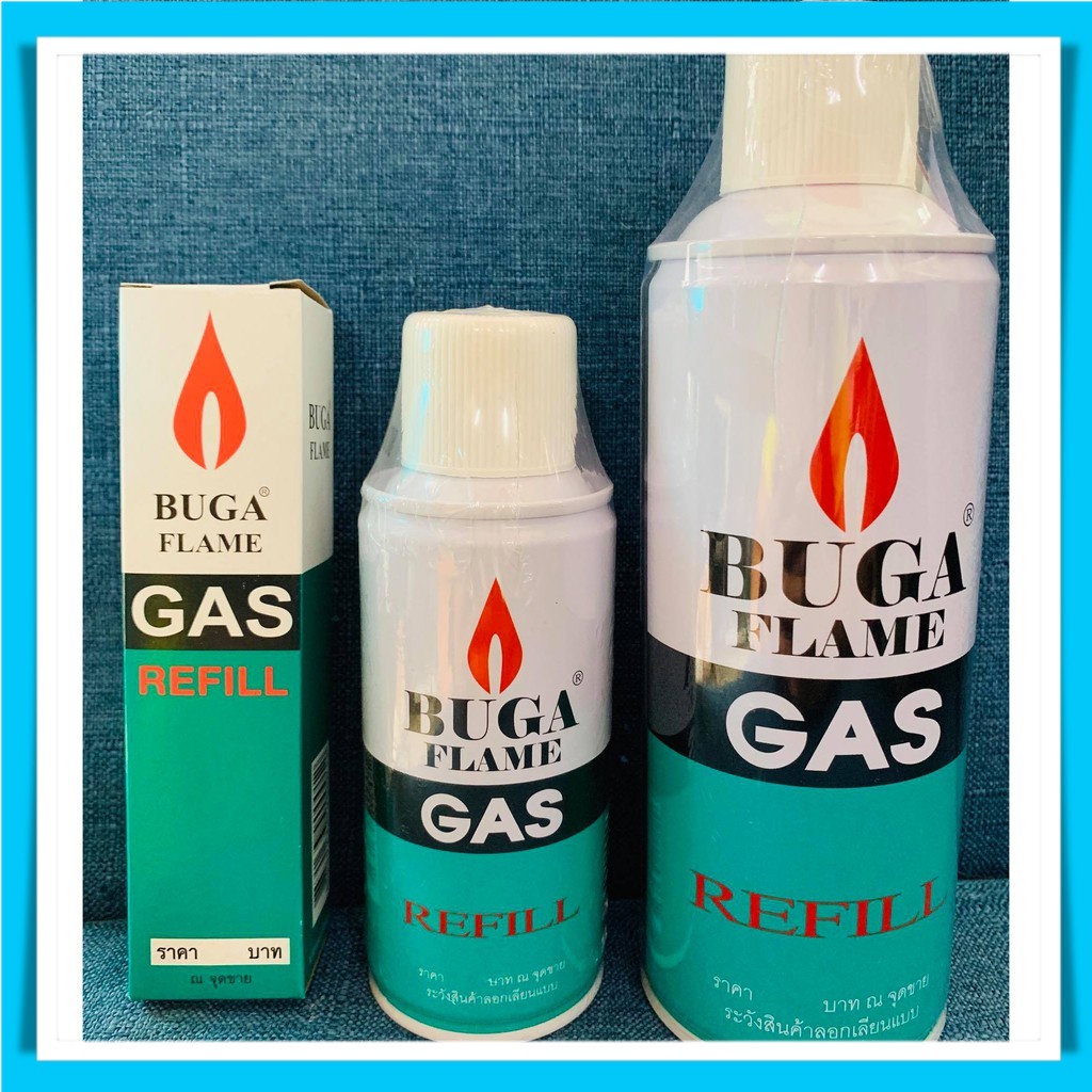 (ส่งไว) แก๊สกระป๋อง BUGA GAS REFILL มีให้เลือก 3 ขนาด แก๊สกระป๋องคุณภาพ ...