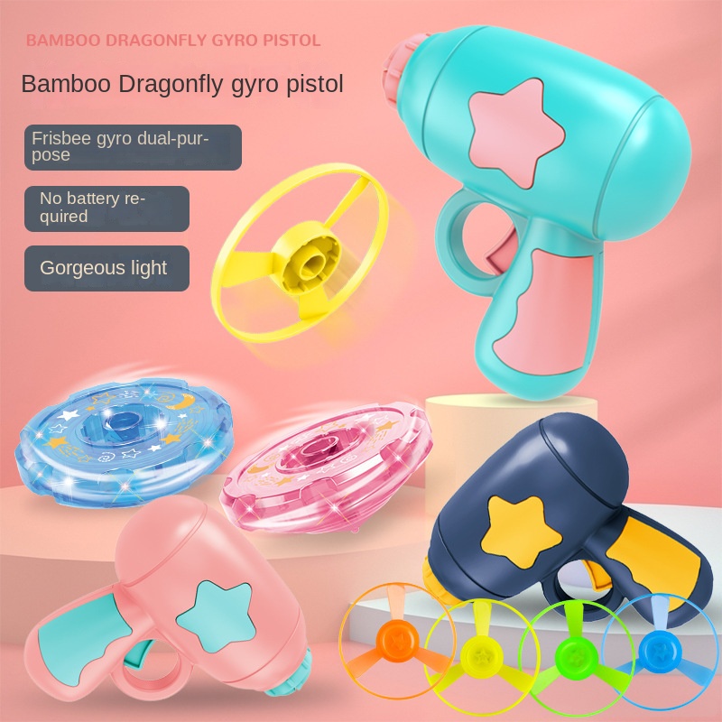 Ufo Gyro Gun/Children 's Outdoor Ejection Luminous UFO Gyro Pistol ...
