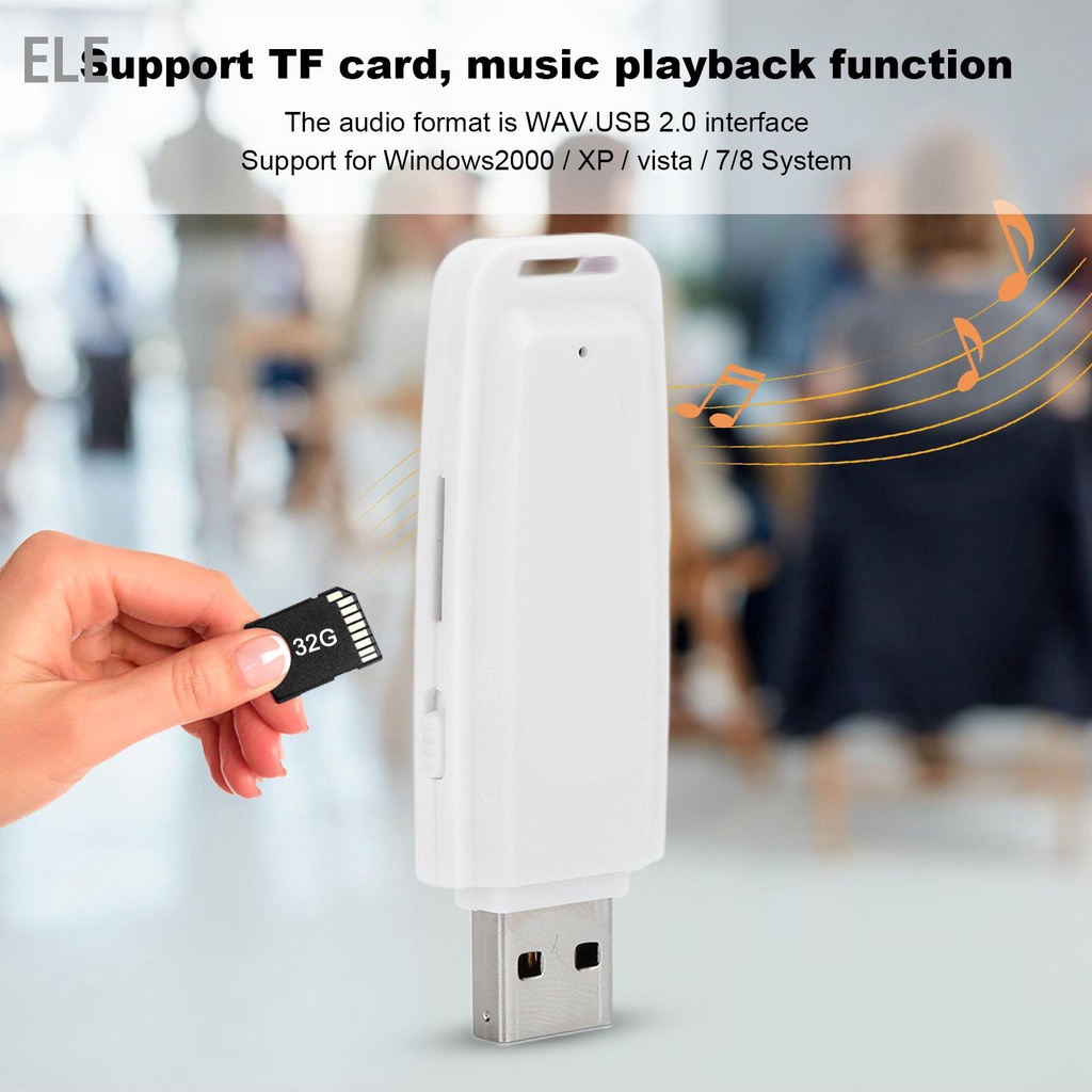 ELE SK001 เครื่องบันทึกเสียงดิจิตอลขนาดเล็ก UDisk TF Flash Card USB2.0 ปากกาบันทึกสำหรับ Windows ...