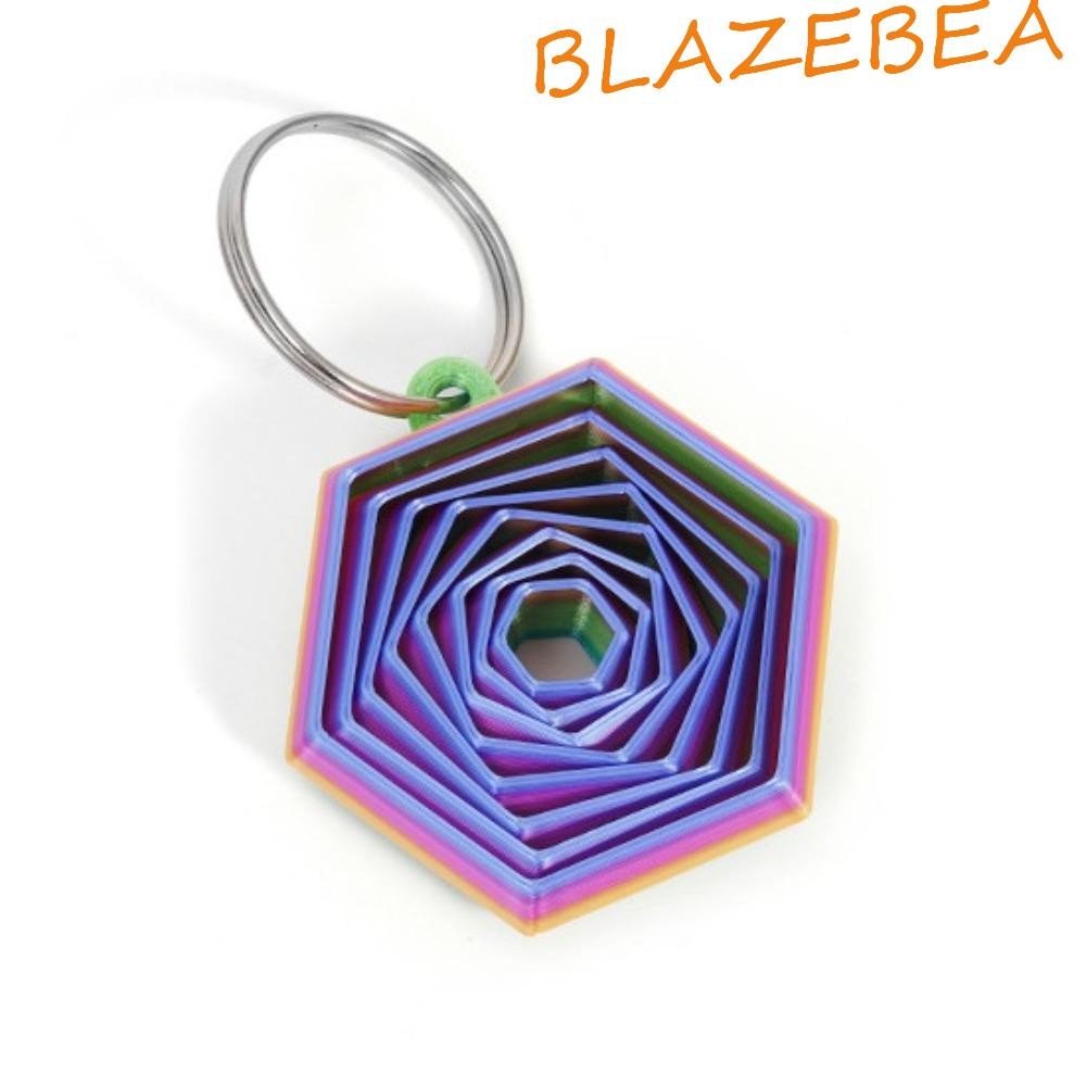 Blazebea ของเล่นหกเหลี่ยมปลายนิ้ว, ของเล่นนิ้ว Mini 3D พิมพ์พวงกุญแจ, ของเล่นแบบโต้ตอบสามารถ ...