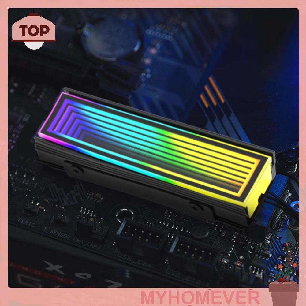 M.2 Nvme Heat Sink 5V 3PIN ARGB SSD Cooler AURA Sync อลูมิเนียมสําหรับ M.2 2280 [myhomever.th ...