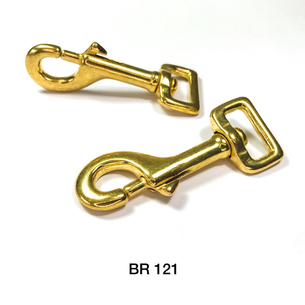 BR121 ตะขอคอหมาแบบด้านยาว ขนาด 20มิล ทองเหลืองแท้ อะไหล่ทองเหลือง อุปกรณ์เครื่องหนัง **ราคาต่อ ...