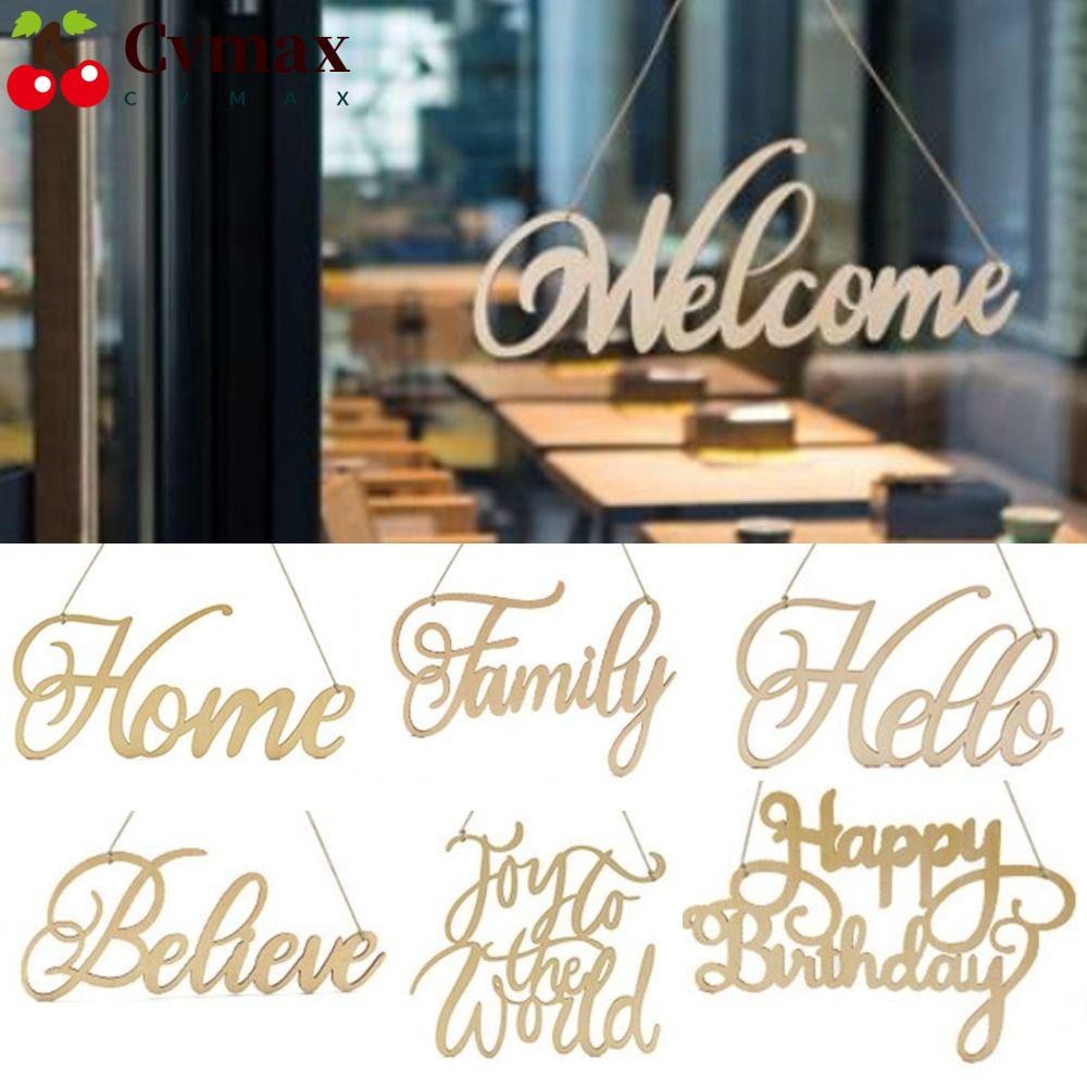 Cvmax ป้ายไม้ Welcome สําหรับแขวนตกแต่งประตู สํานักงาน โรงแรม | Shopee Thailand