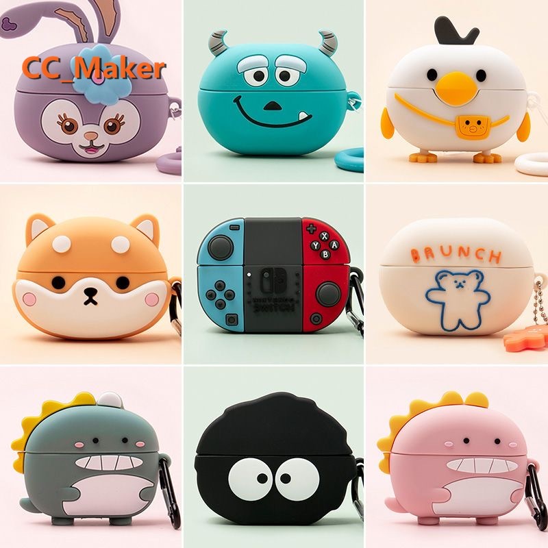 For Realme Buds T300 Case 3D Cute Bunny Realme Buds T300 Silicone Soft ...