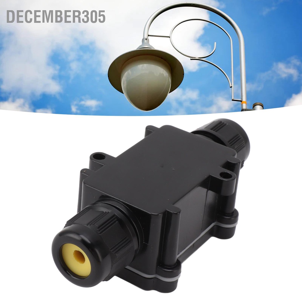 December305 FSH711 กล่องแยกมินิสีดำกล่องไฟฟ้า 2 ทาง IP68 กันน้ำ PC ...