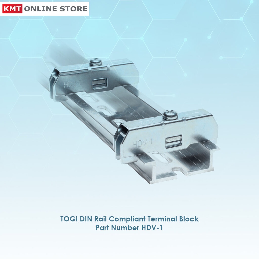 TOGI DIN Rail Compliant Terminal Block ตัวยึดสต็อปเปอร์ 100 ตัว ...