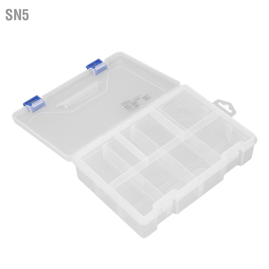 SN5 กล่องช่อง 2 ชั้น 8 กริดชิ้นส่วนขนาดเล็กOrganizerคอนเทนเนอร์PPโปร่งใสพร้อมตัวแบ่งปรับได้ ...