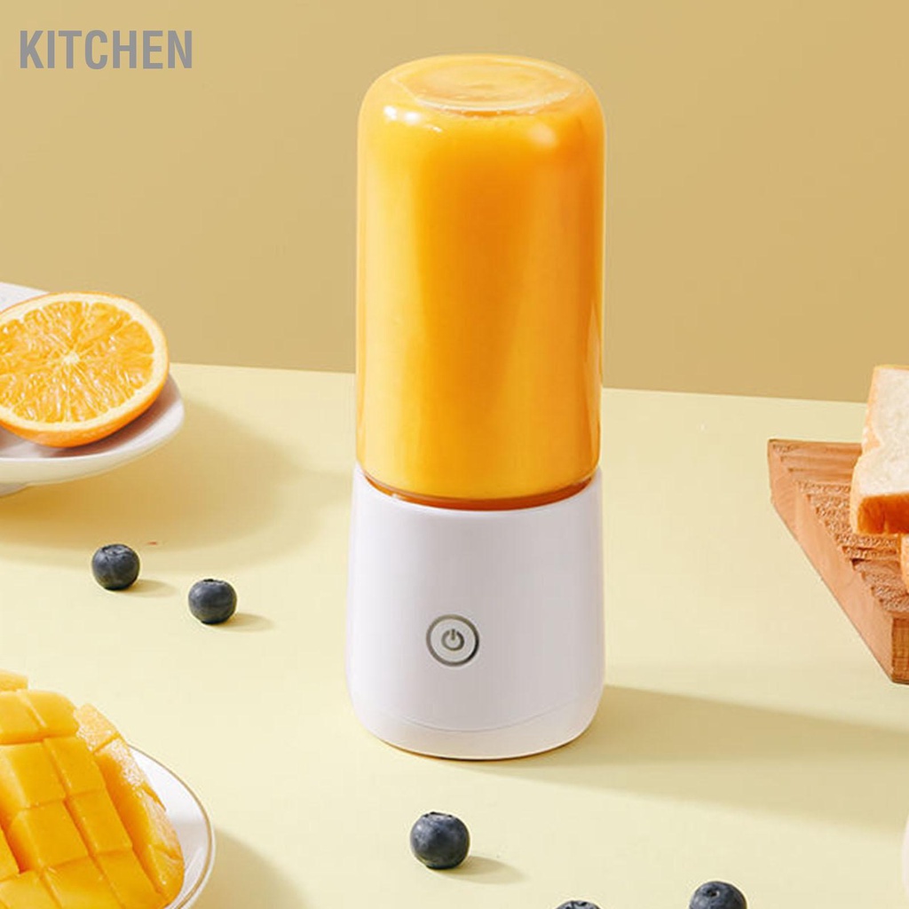 Kitchen แบบพกพา Juicer เครื่องปั่นชาร์จ 380ml 8 มีดมัลติฟังก์ชั่น Mini น้ำผลไม้ Extractor ...