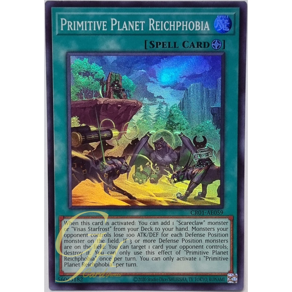 Yugioh [CR01-AE059] Primitive Planet Reichphobia (Super Rare) | Shopee ...