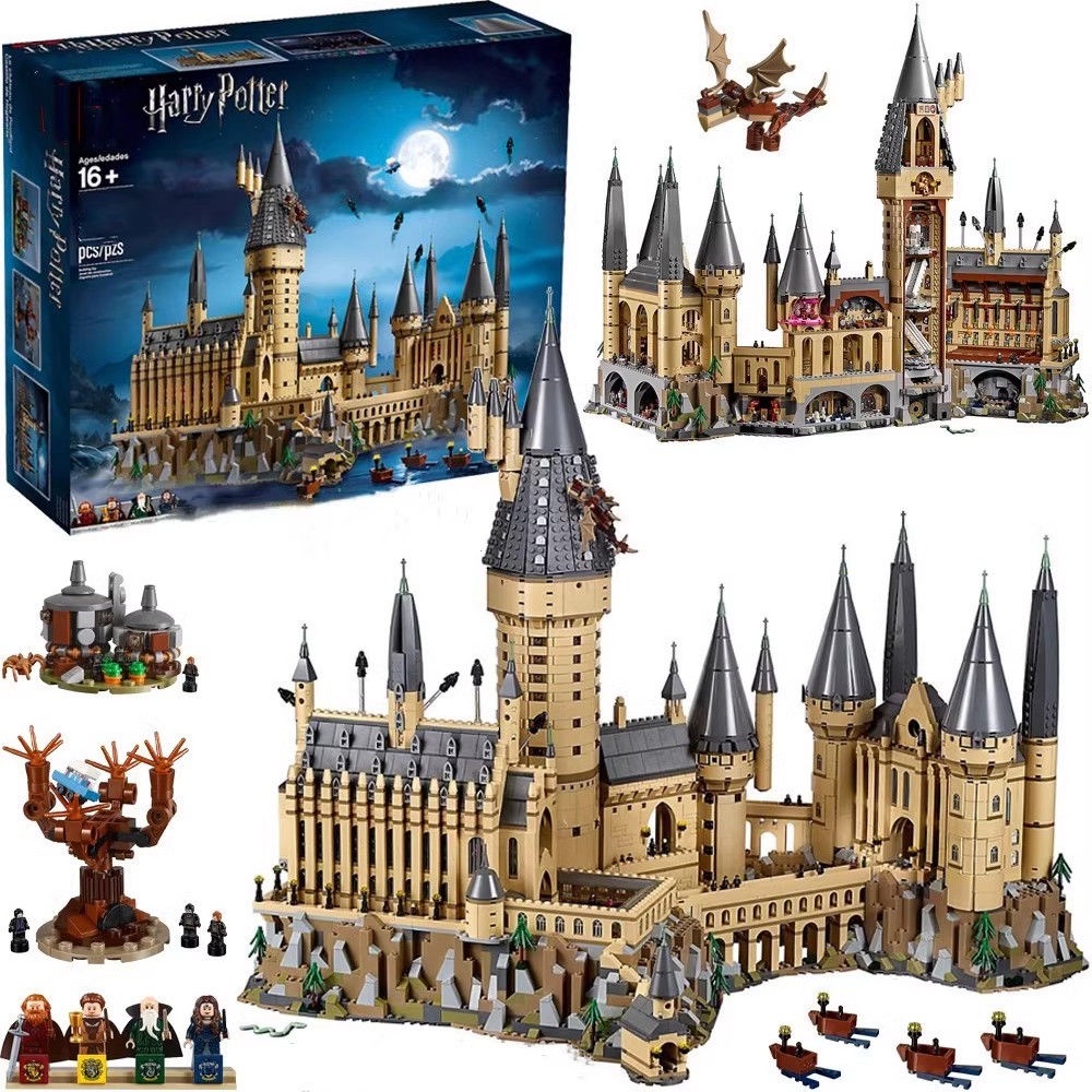 Harry Potter ปราสาท Hogwarts 71043 Gringotts Wizards Bank ยาก Building ...