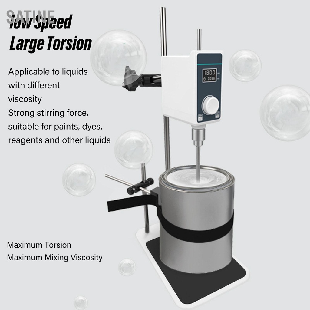 SaTine Electric Overhead Stirrer Mixer 100 ถึง 1200rpm สูงสุด 10L ...