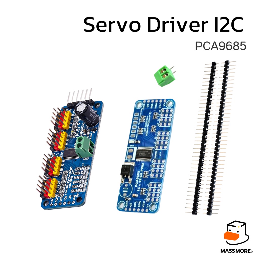 PCA9685 16CH Servo Drive I2C บอร์ดขับเซอร์โว 16 ช่อง 12 bit แบบ PWM ...