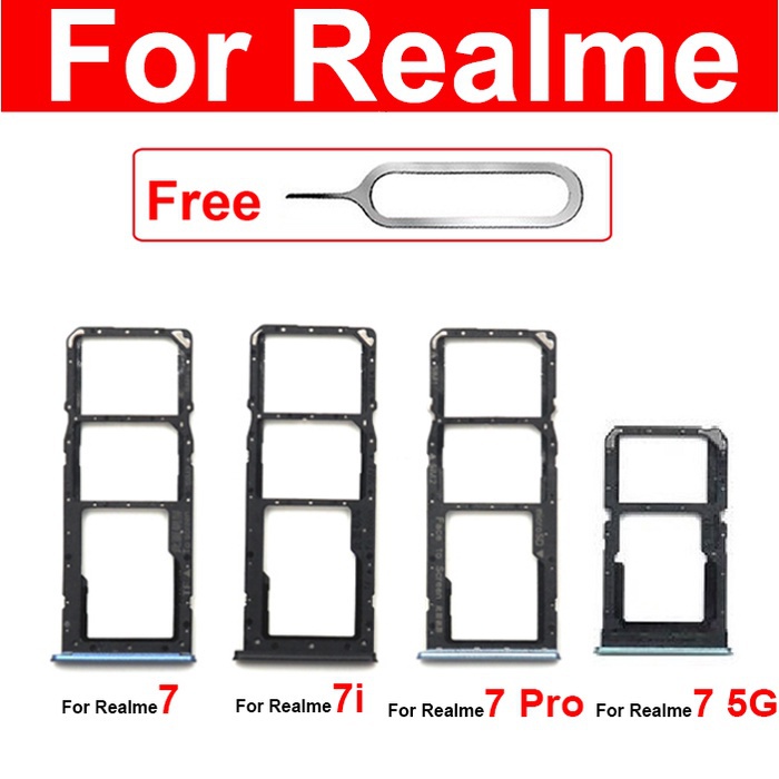 ซิมการ์ดถาดสําหรับ OPPO Realme 7 5G 7 Pro 7i Global Asia Dual Sim Card ...
