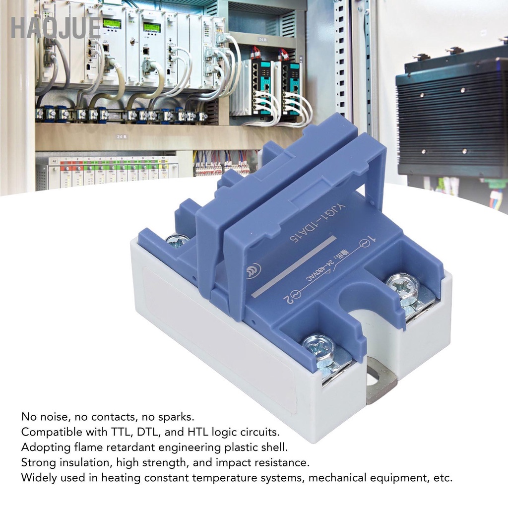 HaoJue Solid State Relay 15A Single Phase DC 3‑32V Input AC 24‑480V ...