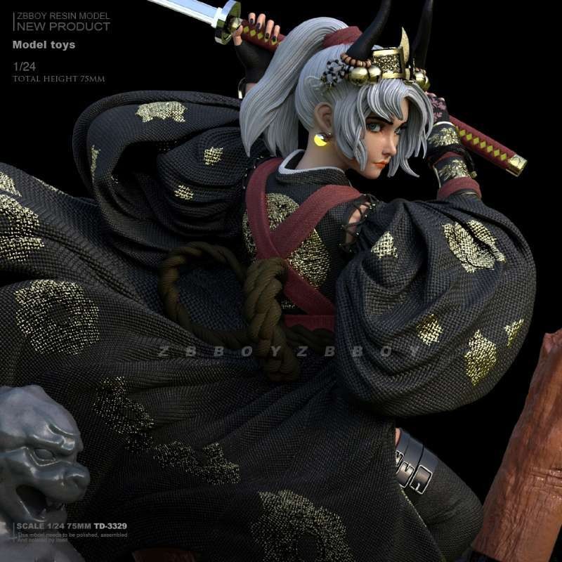 1/24 ZBBOY ของเล่นฟิกเกอร์เรซินซากุระซันสาวที่ได้รับการดูแล โมเดลทหารสี ...