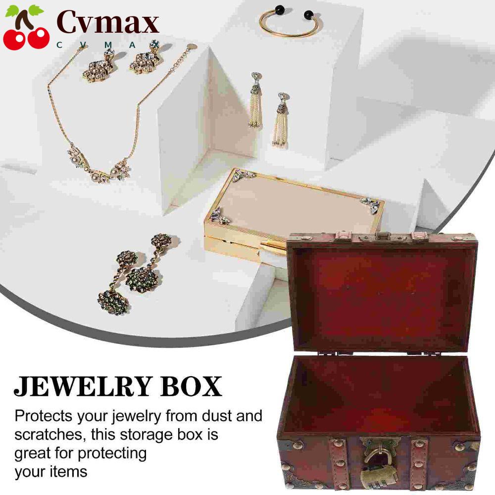 Cvmax กล่องเก็บเครื่องประดับ แบบไม้ สไตล์วินเทจ | Shopee Thailand
