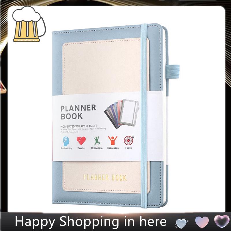 [Pretty] Week Planner 2024 สมุดโน้ต ปกหนัง PU ขนาดกลาง (A5) ปกแข็ง ขนาด ...