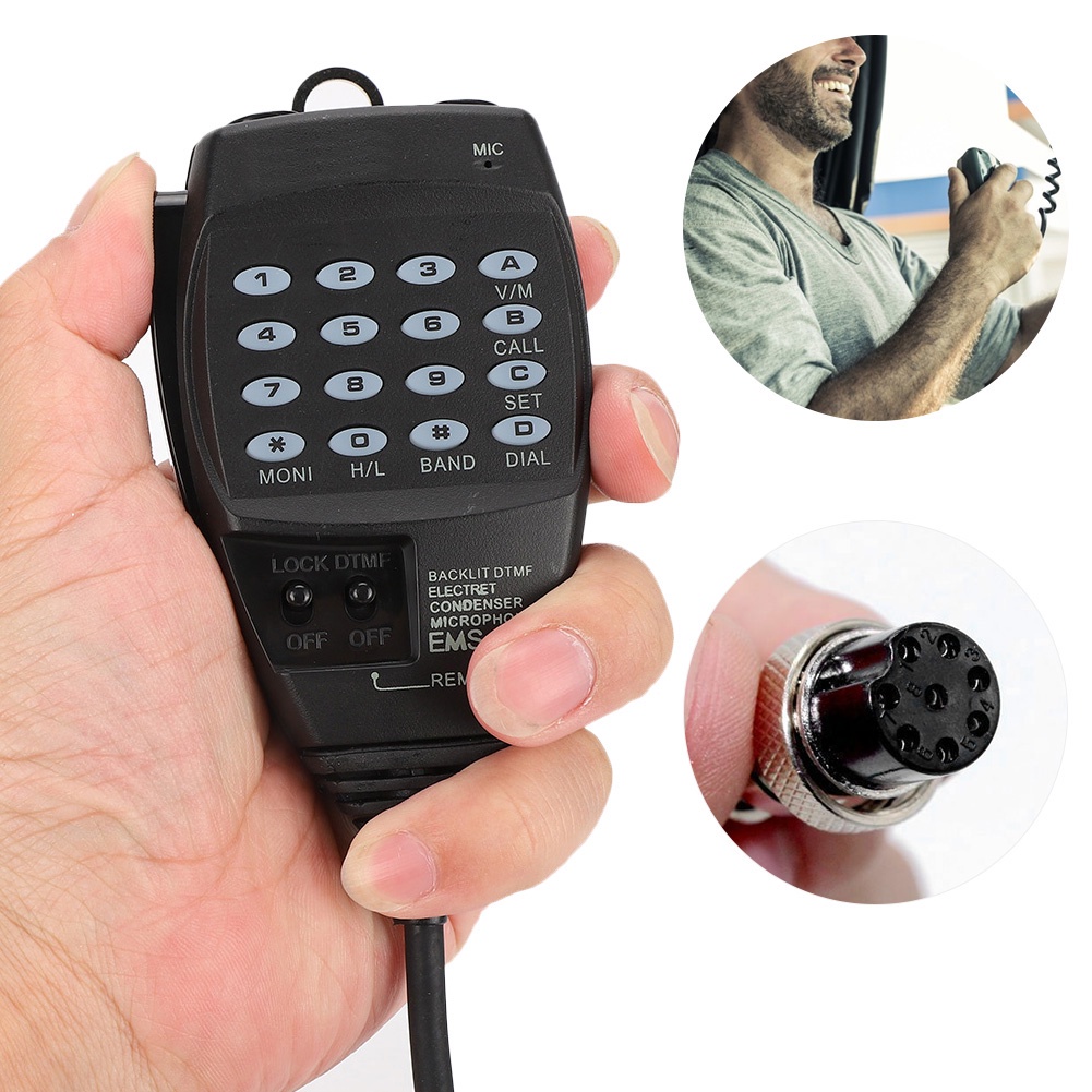 Rhythm EMS‑57 DTMF 8Pin ไมโครโฟนมือสำหรับ Alinco DR‑135 DR‑635 DR‑435 DR‑235 MIC พร้อมแป้นพิมพ์ ...