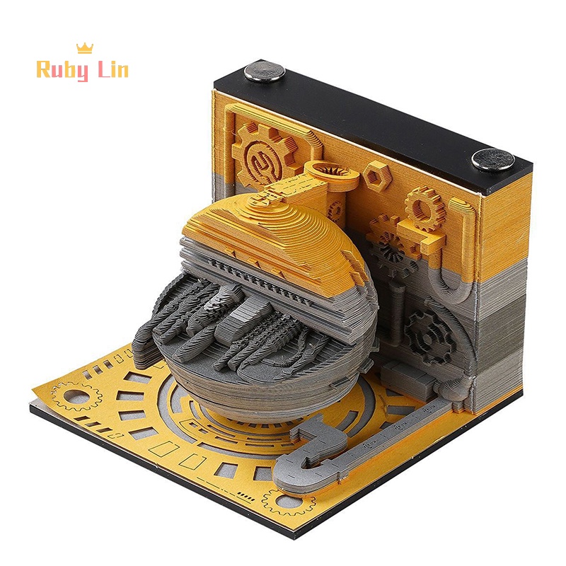 Ruby Lin Sci-Fi Space Universe 3D Notepad 2024 ปฏิทิน กระดาษโน้ต บล็อก ...