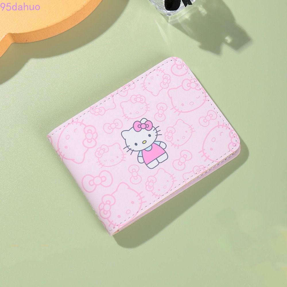 กระเป๋าการ์ด DAHUO Pochacco, หนัง PU สองชั้น Kitty กระเป๋าสตางค์ใบสั้น, กระเป๋าคลัทช์แบบพกพา ...