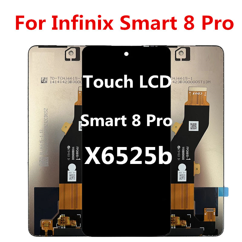 เหมาะสําหรับการส่งสัญญาณเสียง infinix Smart 8 pro X6525b จอแสดงผลประกอบหน้าจอ X6525b LCD ...