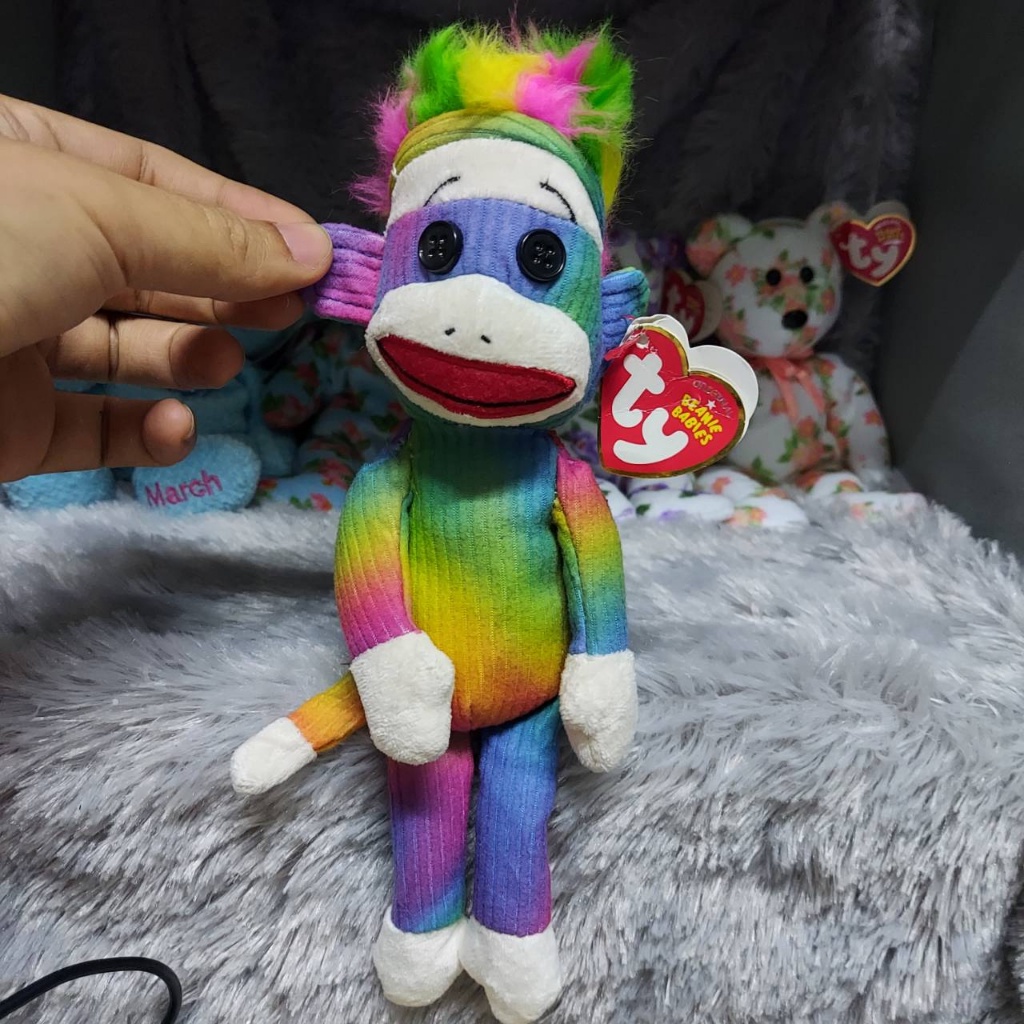 ตุ๊กตาลิง ty Socks The Socks Monkey ขนาด 9 นิ้ว - AM 06(2) | Shopee ...