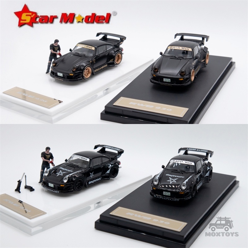 โมเดลรถยนต์ Star Model 1:64 RWB 930 GT Stella Matte Baphomet สีดํา ...