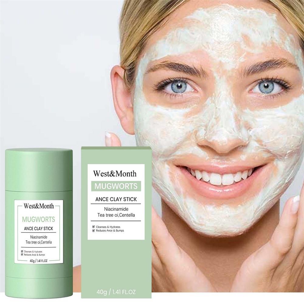 Mugwort Acne Clay Mask Stick (40g) green Tea Mask ลบสิวหัวดำสิวทำความ ...