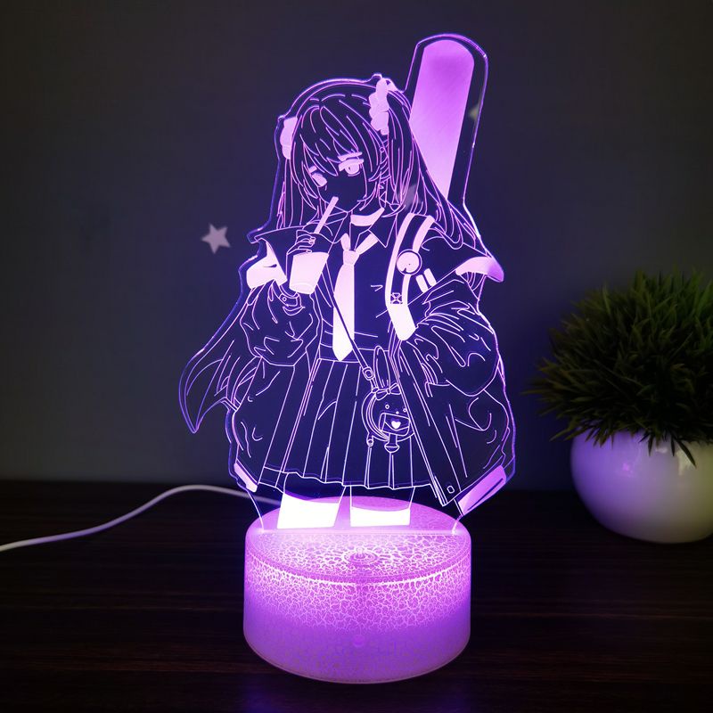 Hatsune Miku LED Night Light ห้องนอนโต๊ะข้างเตียงเครื่องประดับตกแต่ง ...