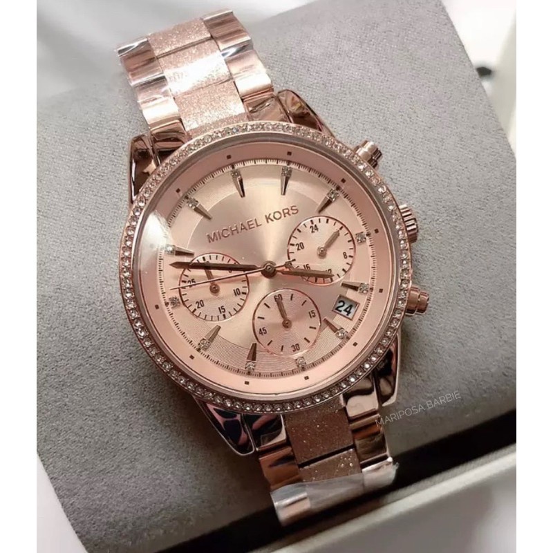 Hot sell!นาฬิการุ่น Mk 6598 ของแท้ สีโรสโกลด์ ขนาดตัวเรือน 37 มม. พร้อม ...