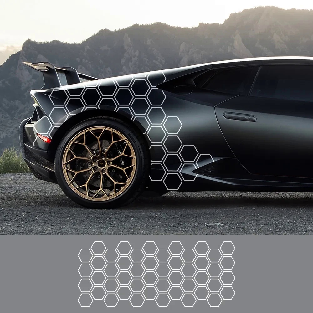 Honeycomb Vinyl Sticker Auto Body Decor Tuning Car Side Stickers For ...