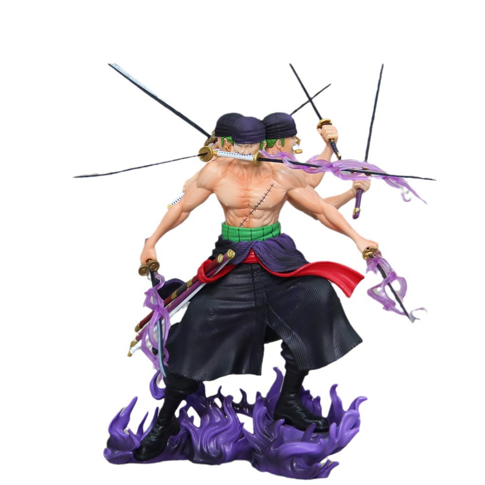 โมเดลฟิกเกอร์ One Piece GK Three-Headed Six-Armed Combat Nine-Knife ...