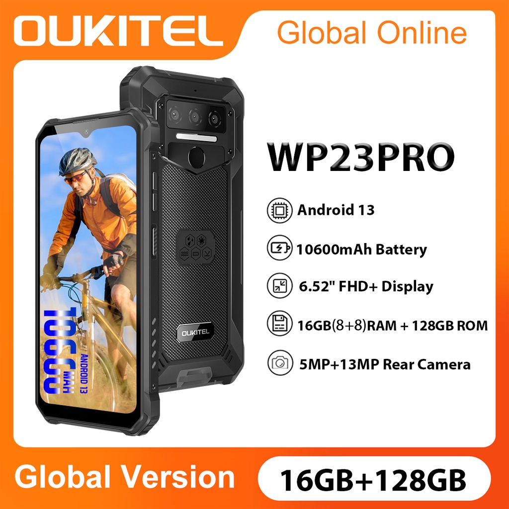 Oukitel สมาร์ทโฟน WP23 PRO Android 13 8GB+128GB 10600mAh 6.52 นิ้ว HD+ ...