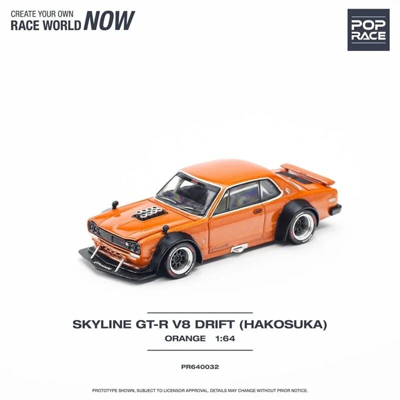 POP RACE 1/64 Skyline GT-R V8 Drift (Hakosuka) Orange | Shopee Thailand