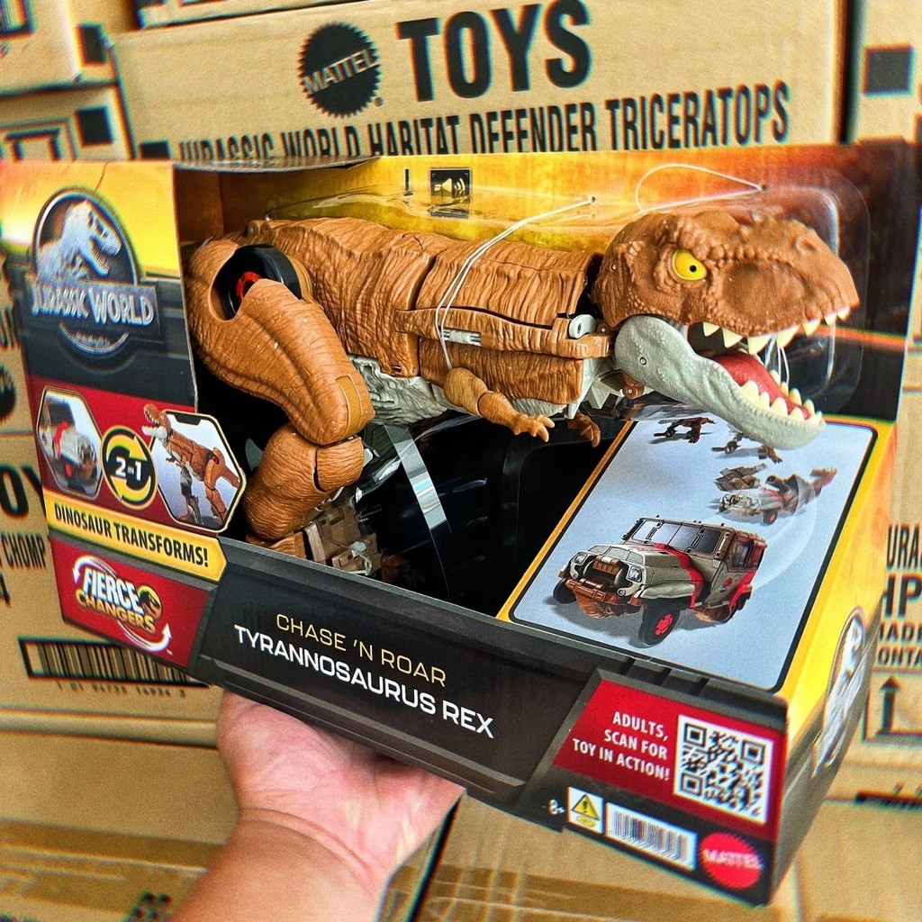 ของเล่นไดโนเสาร์ Mattel Transforming Tyrannosaurus Rex Jurassic World ...