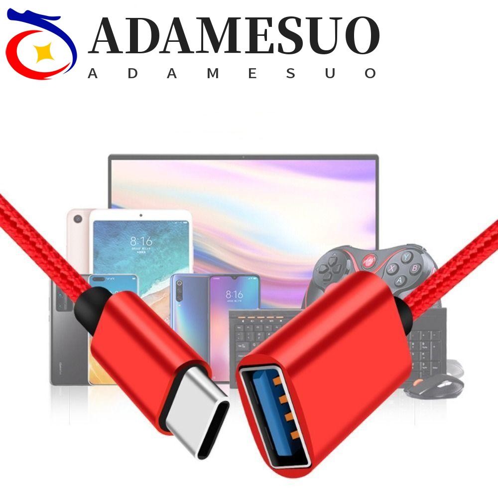 Adamesuo อะแดปเตอร์ USB to Type C สําหรับแฟลชไดรฟ์สาย Type C สีสันสดใส Sync Wire Converter ...
