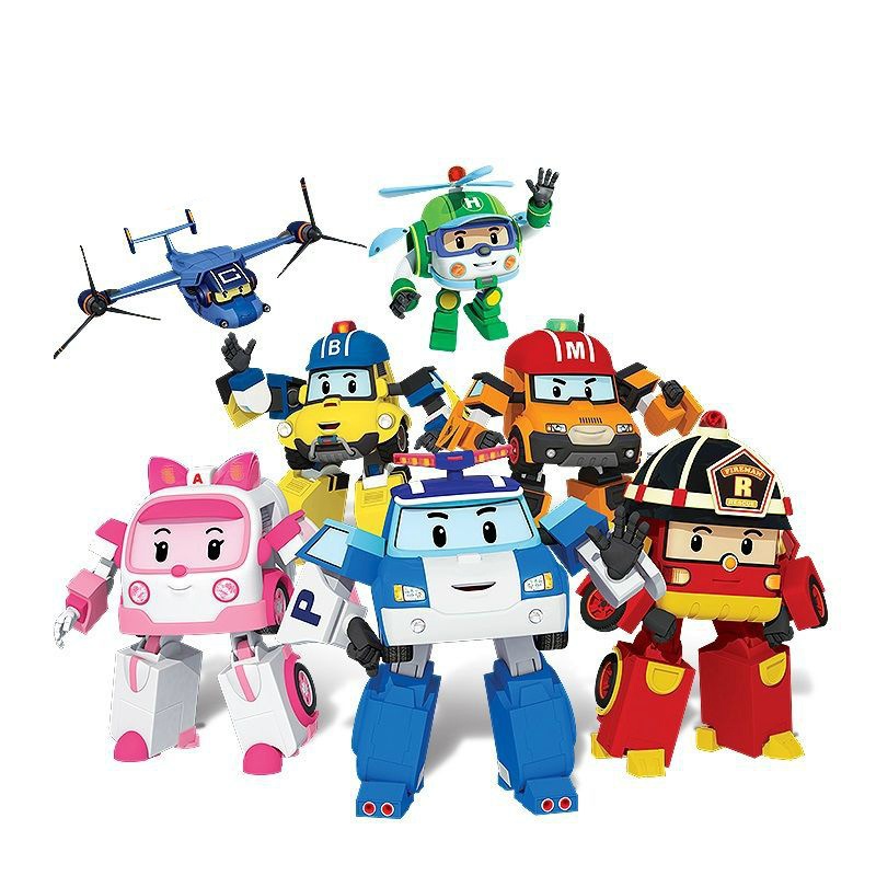 นโยบาย ROBOCAR หม้อแปลงไฟฟ้า ดึงกลับรถหุ่นยนต์เด็กของเล่น หุ่นจำลอง ...