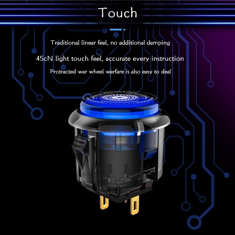 Qanba HITBOX Gravity KS ปุ่มกดสวิตช์ปุ่มกด 30/24 มม. 6 ปุ่ม สําหรับ ...