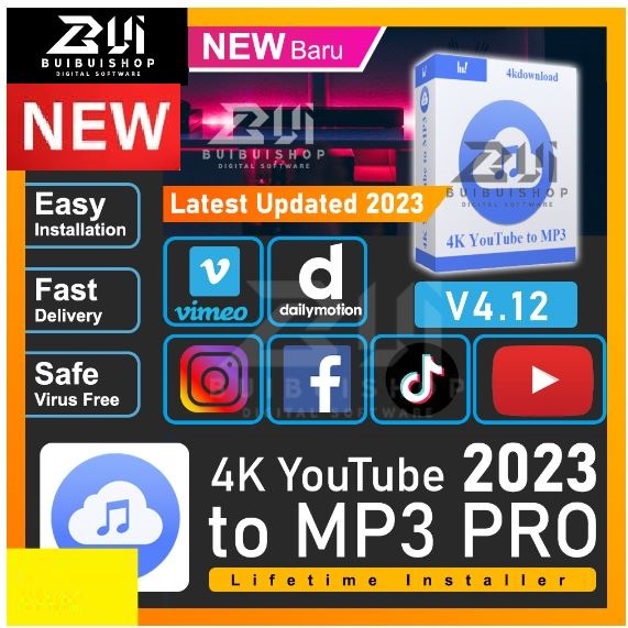 【พร้อมส่ง】4K YouTube to MP3 Pro 2023 v4.12 l Latest 2023 l Windows ...