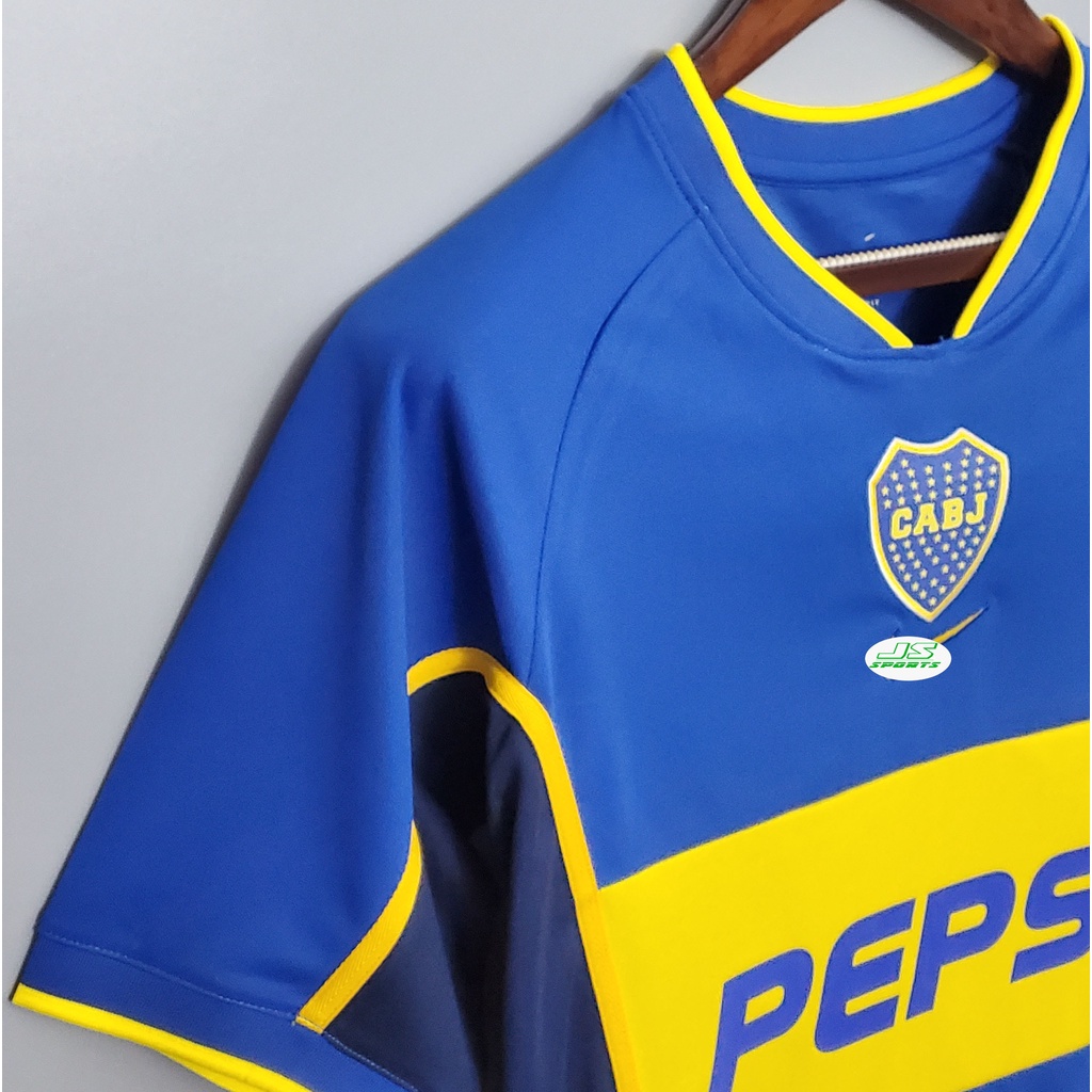 เสื้อกีฬาแขนสั้น ลายทีม Boca Juniors 2002 สไตล์เรโทร | Shopee Thailand
