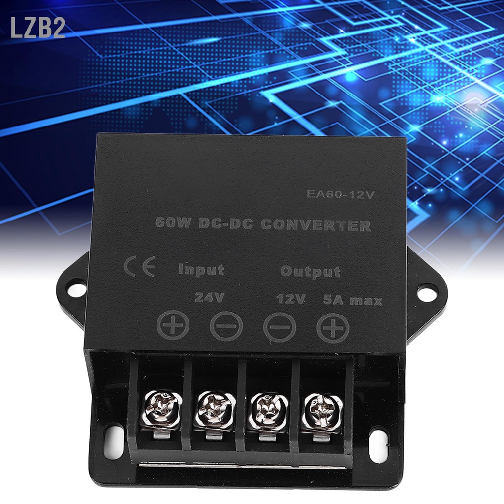 LZB2 รถ ตัวแปลงไฟฟ้า 5A 24V ถึง 12V DC เป็น อะแดปเตอร์หม้อแปลงไฟฟ้าสำหรับรถยนต์ | Shopee Thailand