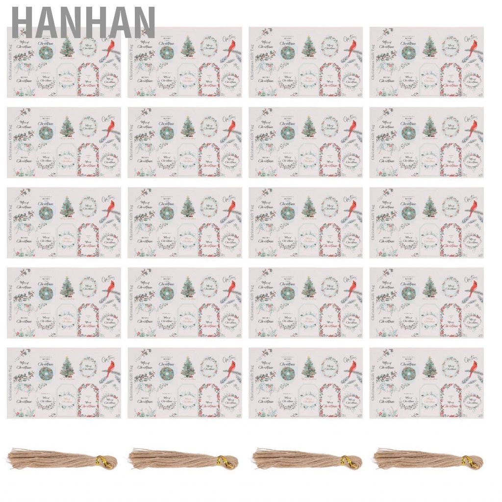 Hanhan 200pcs Gift Tags Christmas Style Classic DIY Paper Material Attractive Decorative Crafts ...